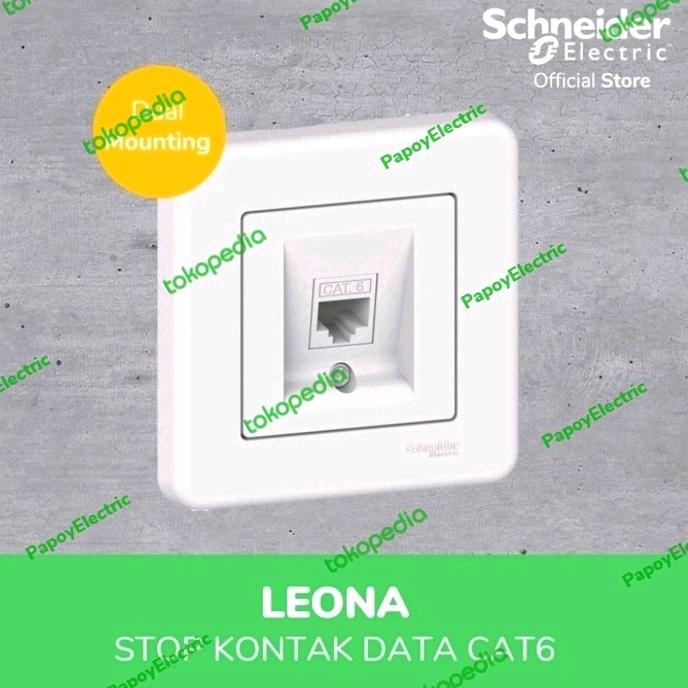 Jual Outlet Module DATA CAT6 SCHNEIDER LEONA/Colokan Internet RJ45 CAT ...