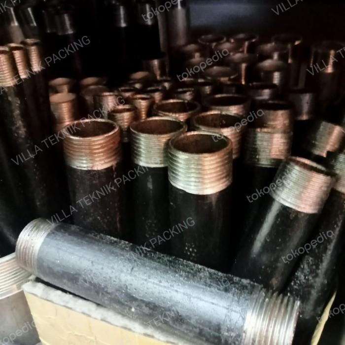 Jual Pipa Nepel SCH40 Carbon Steel Besi Drat 11/2" Inch /Panjang 20cm ...