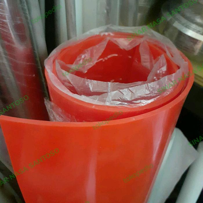 Jual RUBBER SHEET SILICONE MERAH TEBAL 3MM X 100CM x 100CM - Jakarta ...