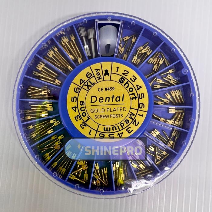 Jual Dental Gold Plated Screw Post Pin Pasak Gigi Emas Endodontic (ISI ...