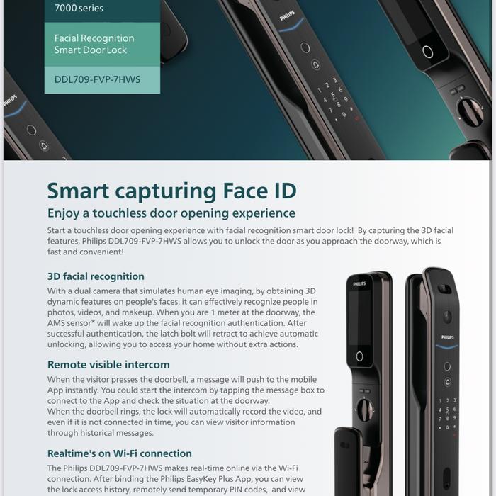 Jual Philips DDL 709 FVP 7 HWS dengan Face Recognition Digital Lock video - Jakarta Utara ...