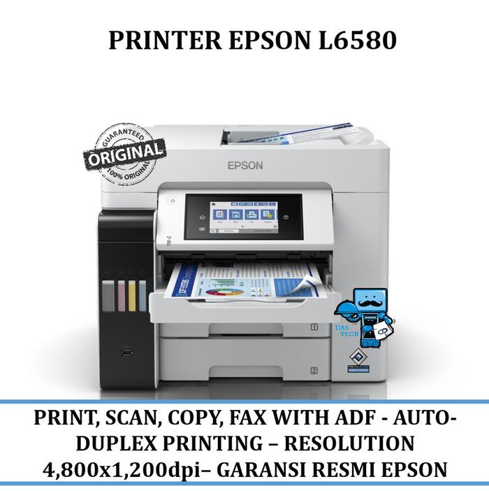 Promo Printer EPSON EcoTank L6580 A4 Colour Wi-Fi Duplex All-in-One ...