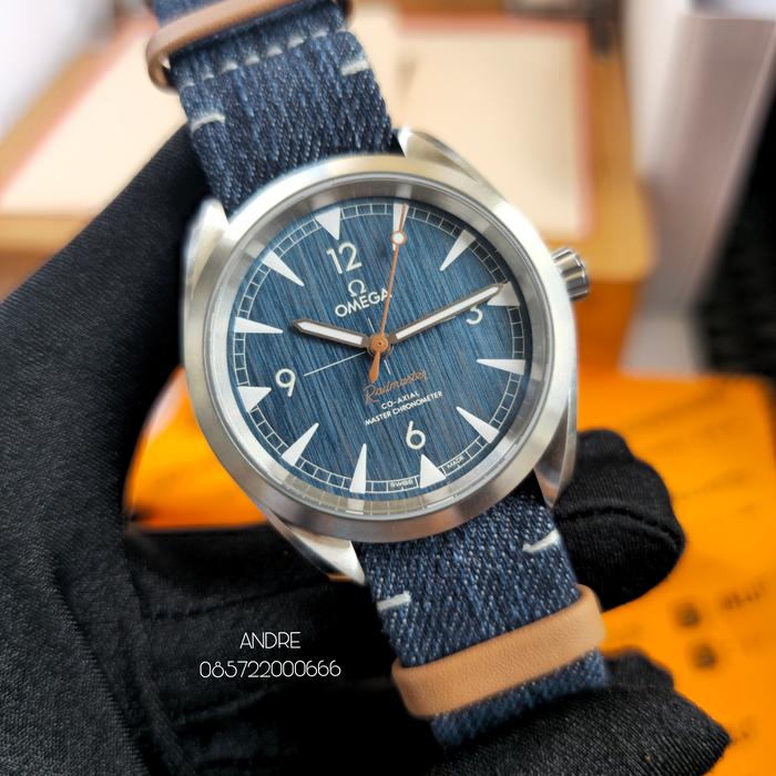 Jual Omega Seamaster RAILMASTER Blue Jeans Denim Co Axial Chronometer ...