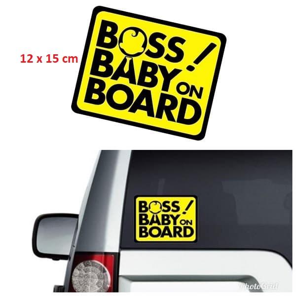 Jual Stiker Mobil Unik Lucu Cutting Sticker Boss Baby On Board - Big ...