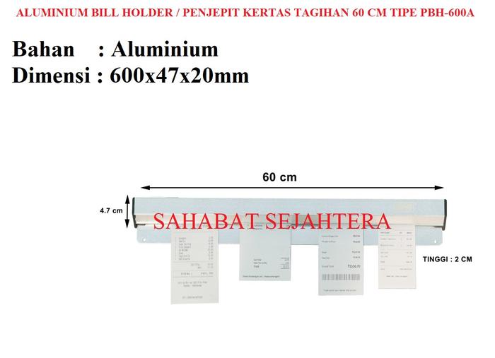 Jual Aluminium Bill Holder / Penjepit Kertas Tagihan 60 cm TIPE PBH ...