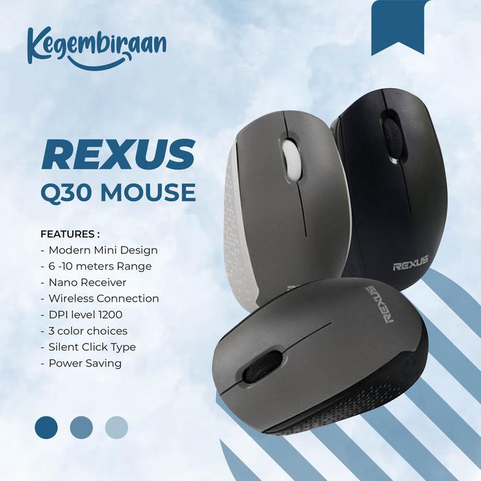 Jual Rexus Mouse Wireless Office Q30 Silent Click Original SImple ...