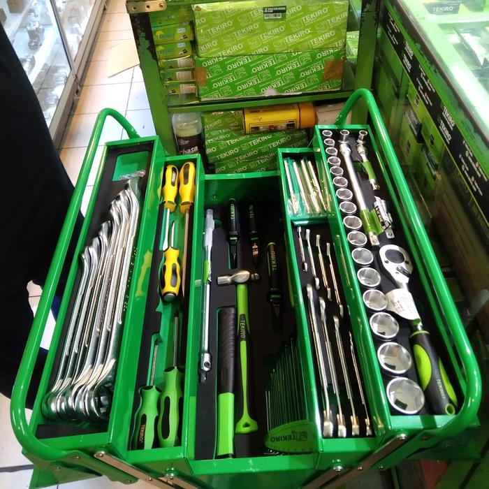 Jual mekanik tool set 66 pcs TEKIRO mechanic tools set - Hijau - BOX ORI - Jakarta Barat ...