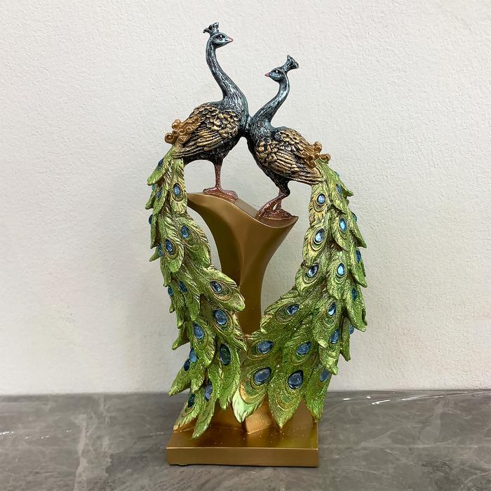 Jual Pajangan Burung Merak Peacock Emas Shiny Blink Fengshui Kesehatan ...