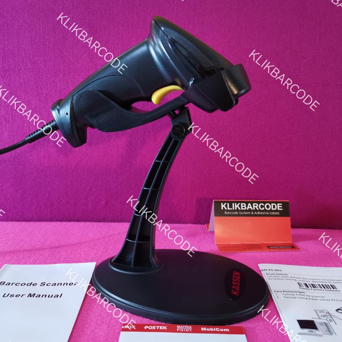 Jual SCANNER BARCODE KASSEN KS-601/KS-601 1D AUTOSCAN - USB + STAND ...