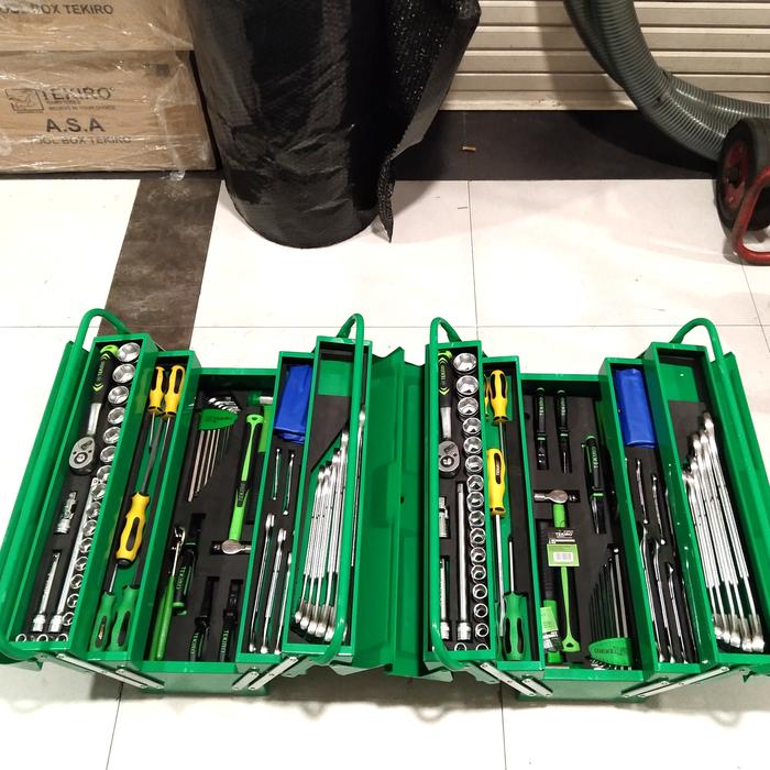 Jual mekanik tool set 66 pcs TEKIRO mechanic tools set - Hijau - BOX ...