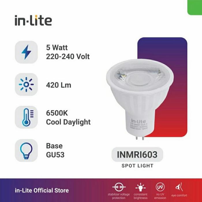 Jual Lampu MR16 LED IN-lite Inlite INMR1603 5W MR 16 5 W 5 Watt 5Watt ...