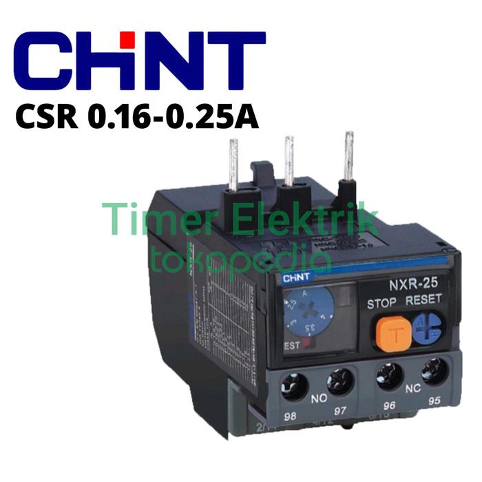 Jual Thermal Overload Relay CHINT NXR-25 Setting Arus 0,1-0,16A s.d 17-25A - CSR 17-25A ...