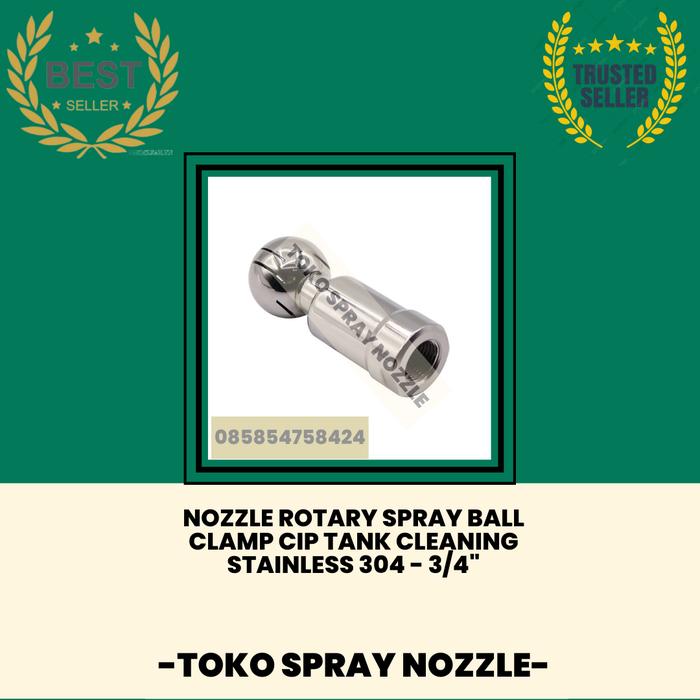 Jual ECO Nozzle Rotary Spray Ball Clamp CIP Tank Cleaning stainless 304 ...