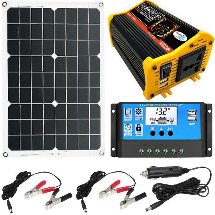 Jual Portable Power Station Solar Panel Kit With 6000W Power Inverter ...