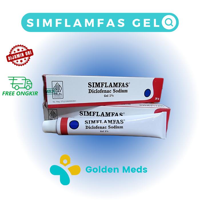 Promo Simflamfas Gel | Salep Otot | Pereda Nyeri & Pegal | 1 Tube 20 ...