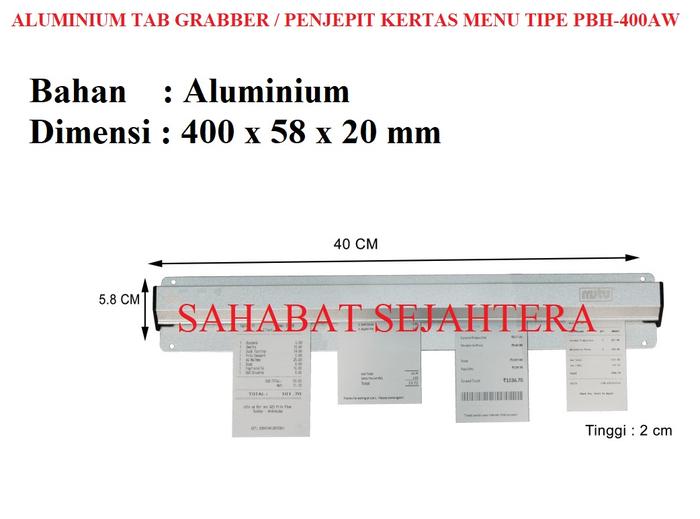 Jual Aluminium Tab Grabber / Penjepit Kertas Menu 40cm TIPE PBH-400AW ...