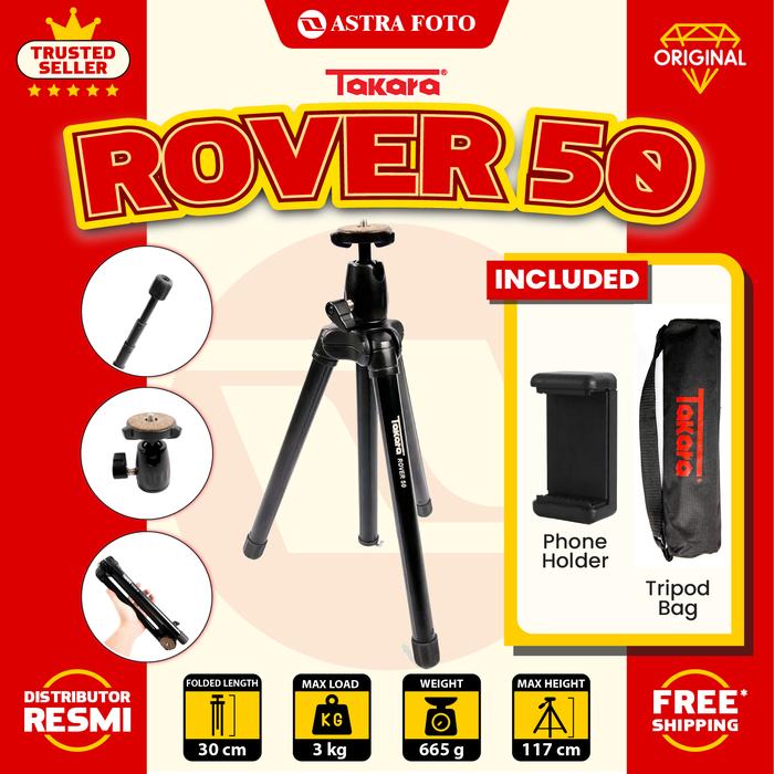 Jual Takara Rover 50 Tripod Lightweight Travel for DSLR & Mirrorless ...