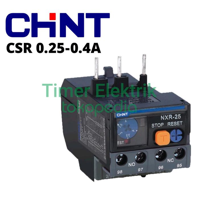 Jual Thermal Overload Relay CHINT NXR-25 Setting Arus 0,1-0,16A s.d 17-25A - CSR 17-25A ...