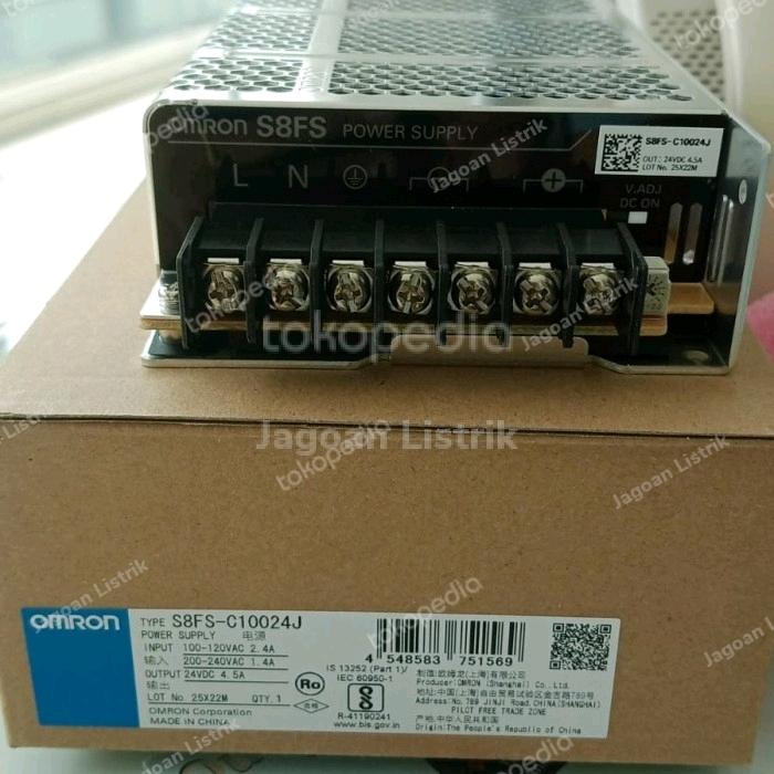 Jual Power Supply 4.5A S8FS-C10024J Input 110/220VAC Output 24VDC Omron - Kota Surabaya - Jagoan ...