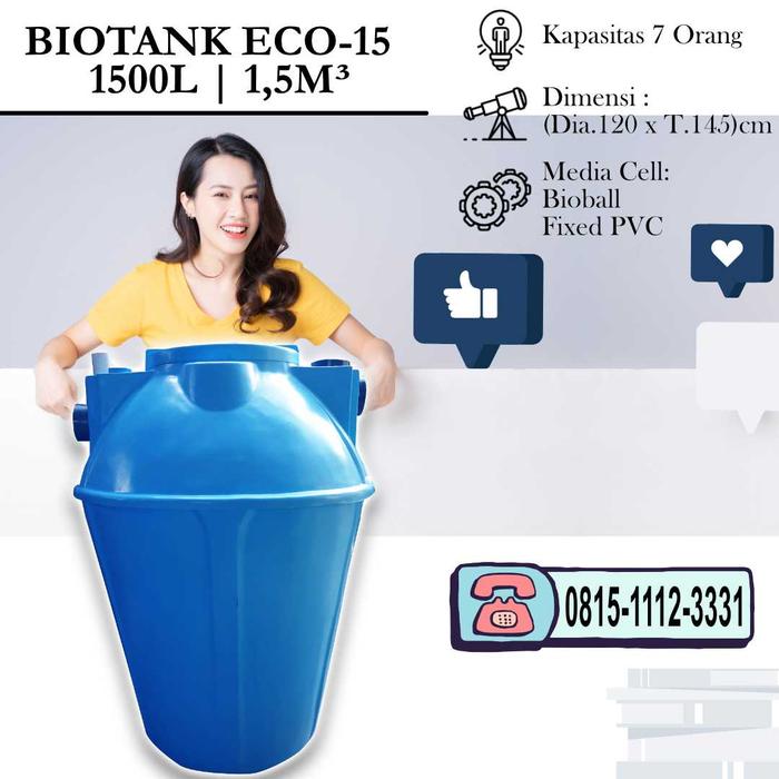 Jual TANGKI VERTIKAL KAPASITAS 1500 Liter 1,5 M3 / BIOTANK - Jakarta ...