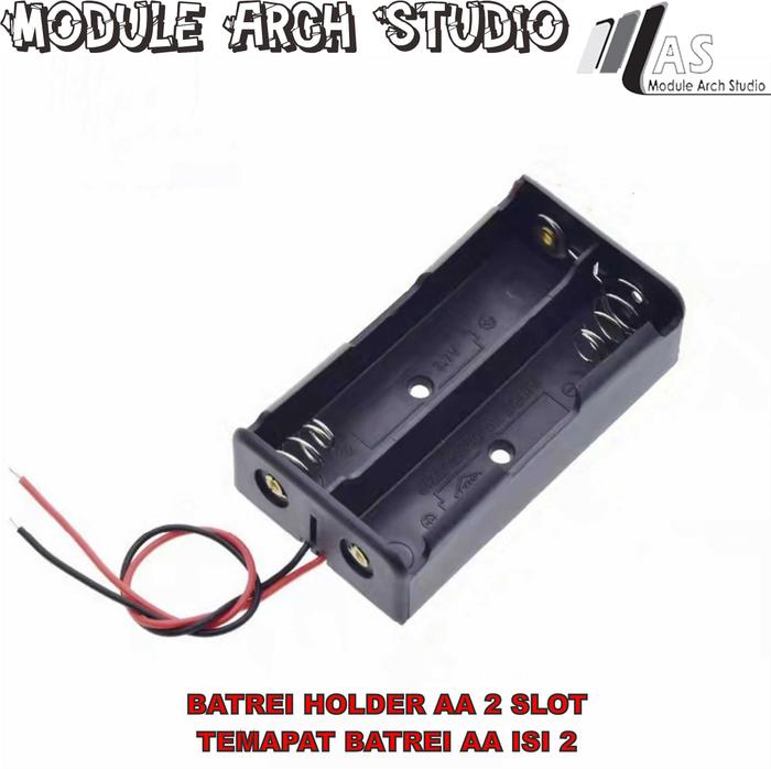 Jual Tempat Baterai AA isi 2- Baterai Holder AA 2 Slot - Tempat Baterai A2 - Kota Tangerang ...
