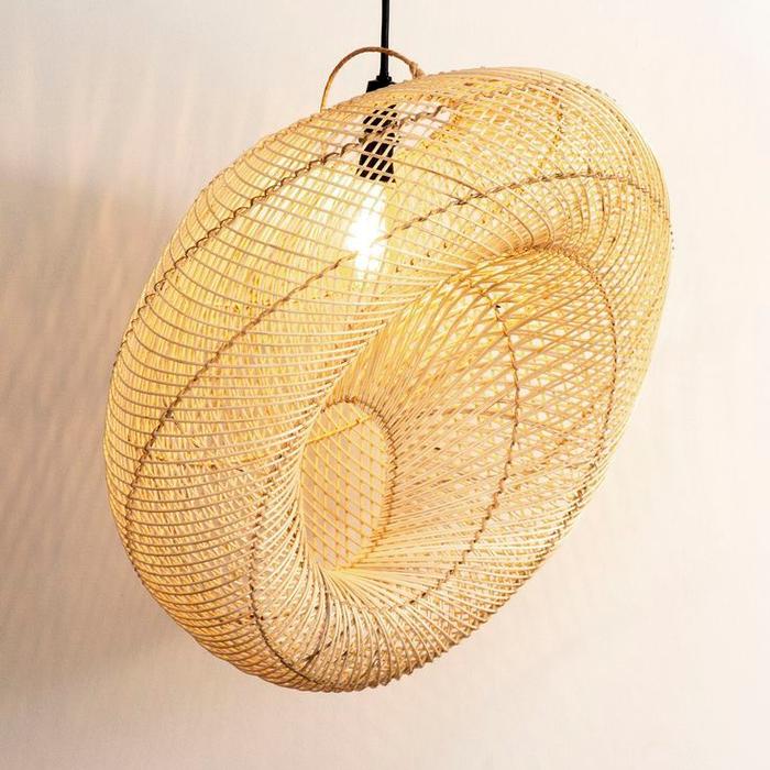 Jual Kap Lampu Gantung Rotan | Rattan Pendant Light | Lampu Rotan KL35 ...
