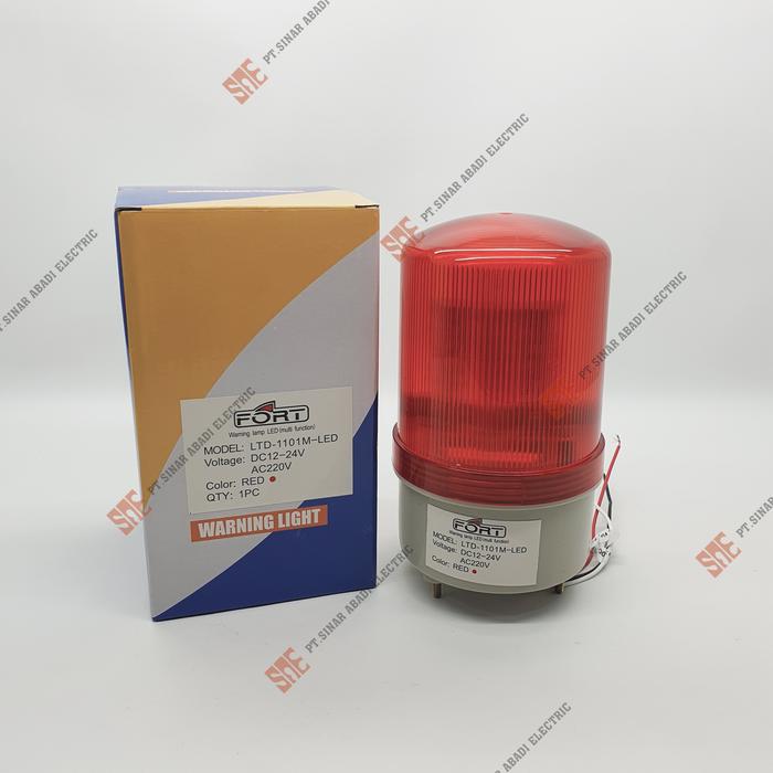 Jual Lampu Warning Light Beacon Led LTD1101 3.5" In Merah 220VAC 12 24 ...