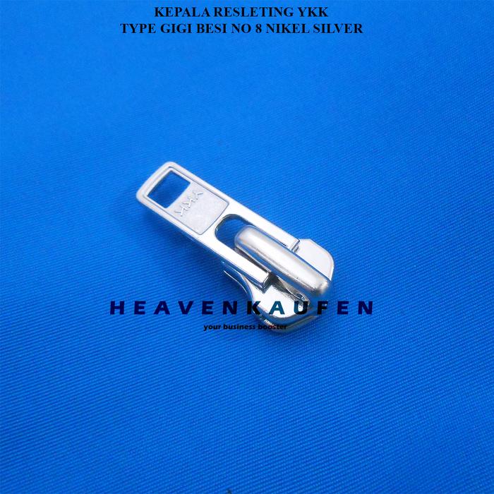 Jual Kepala Resleting Kepala Zipper Head YKK Type Gigi Besi No 8 Silver ...