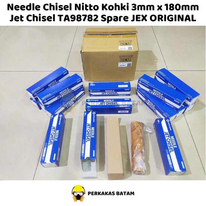 Jual Needle Chisel Nitto Kohki 3mm x 180mm Jet Chisel TA98782 Spare JEX ...