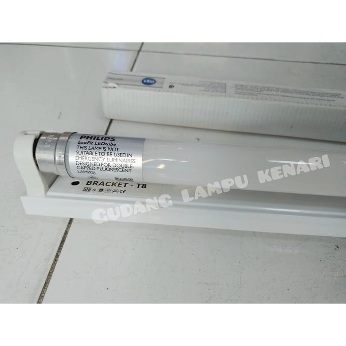 Jual lampu tl t8 philips led 16w set kap tl 120cm lampu tl + kap 120cm ...