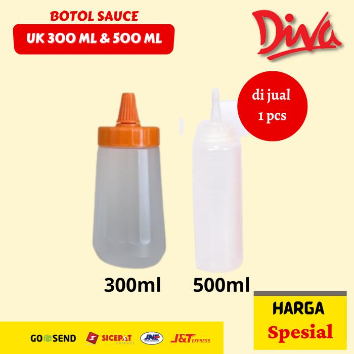 Jual Botol sauce ukuran 300 ml & 500 ml [ per 1 pcs] - 500 ML - Kota ...