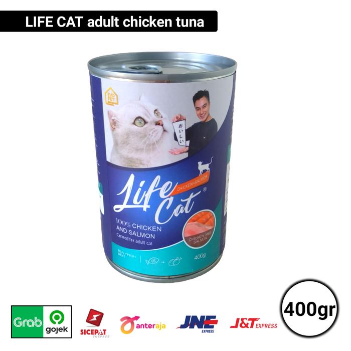 Jual LIFE CAT 400GR KALENG - CHICKEN SALMON - Jakarta Barat - Petshop ...