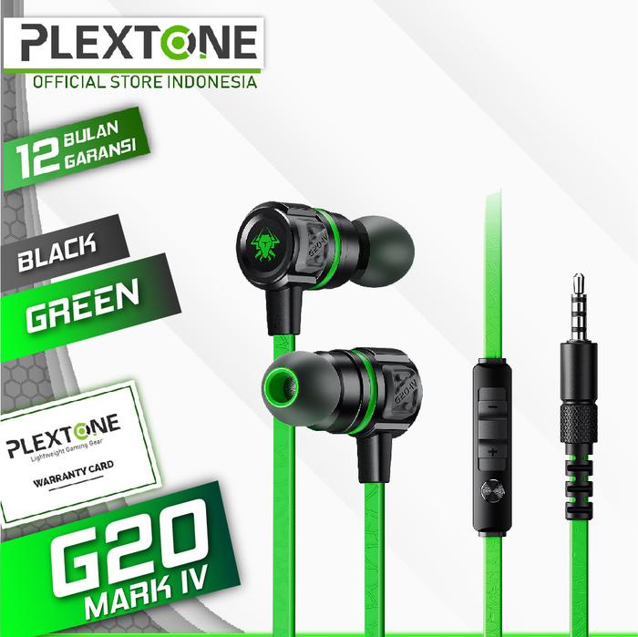 Promo Plextone G20 Type C Earphone In-Ear Gaming Headset Stereo Bass alt G15 - Hijau, Standar ...