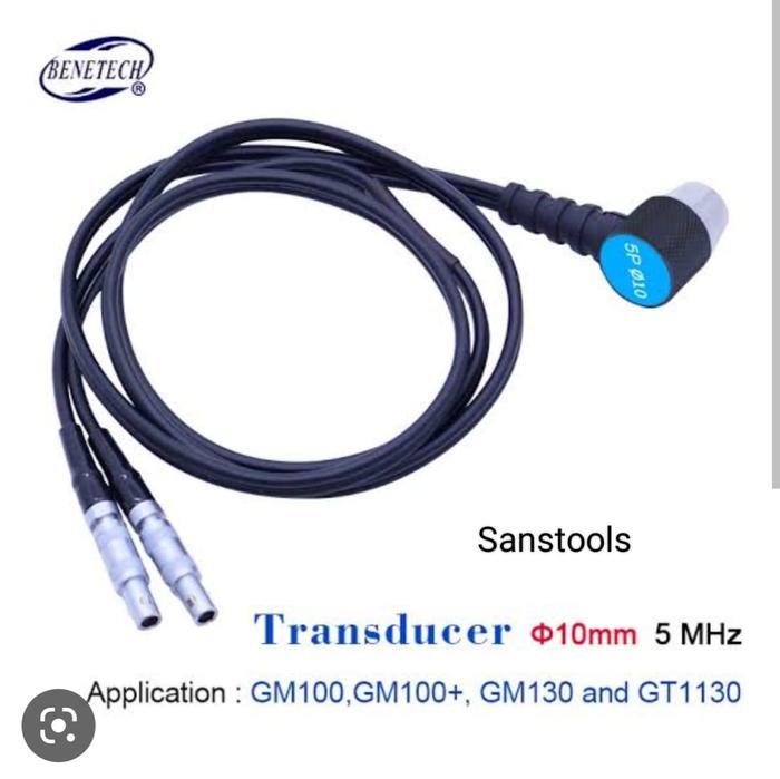 Jual probe sensor ultrasonic thickness gauge benetech gm100 gm130 ...