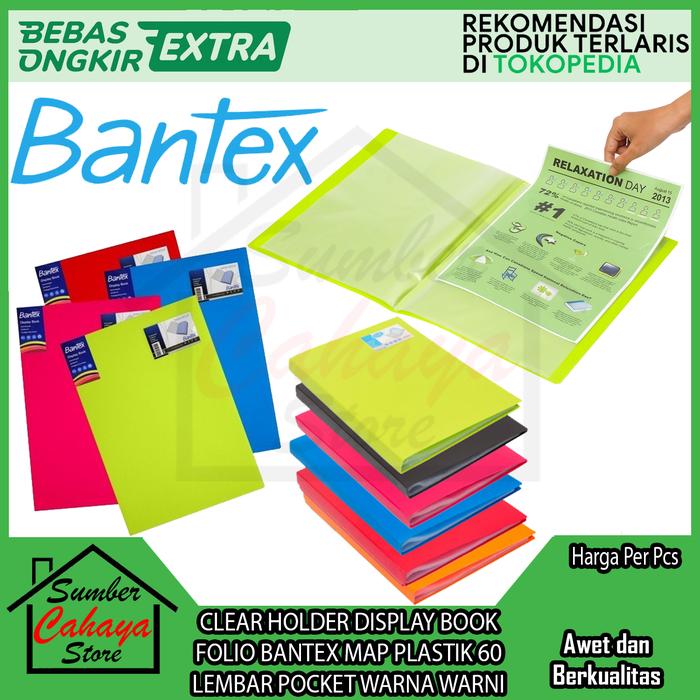 Promo CLEAR HOLDER DISPLAY BOOK FOLIO BANTEX MAP PLASTIK 60 LEMBAR ...