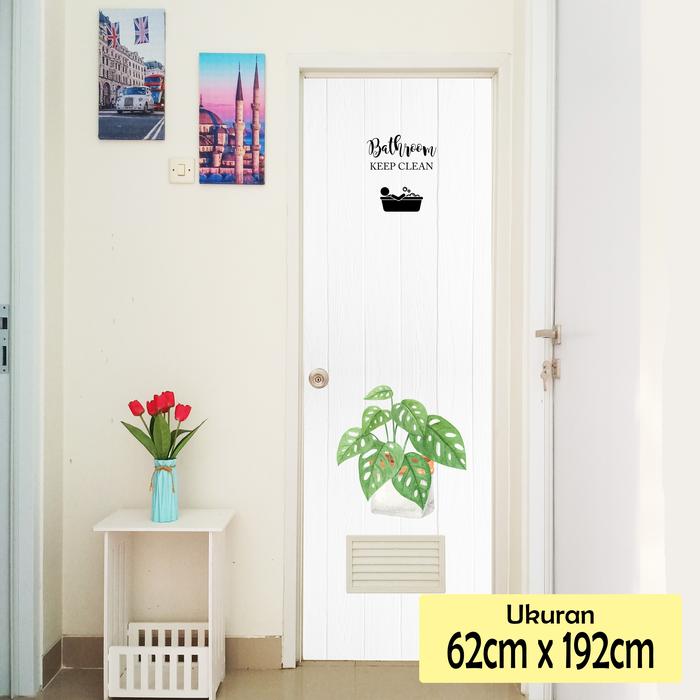 Promo stiker pintu kamar mandi chic homedecor sticker vinyl SKM02 ...
