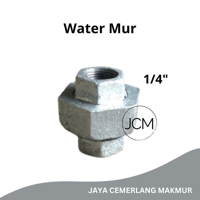 Jual Watermur Drat 1/4" Inch / Union Water Mur Besi Galvanis 1/4" Inch ...