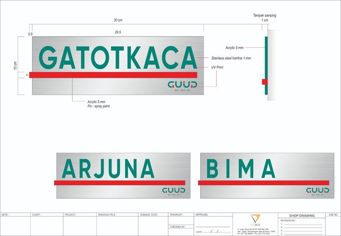 Jual Door Sign Stainless Steel / Papan Nama Ruang Uvprint Uk. 30cm x ...