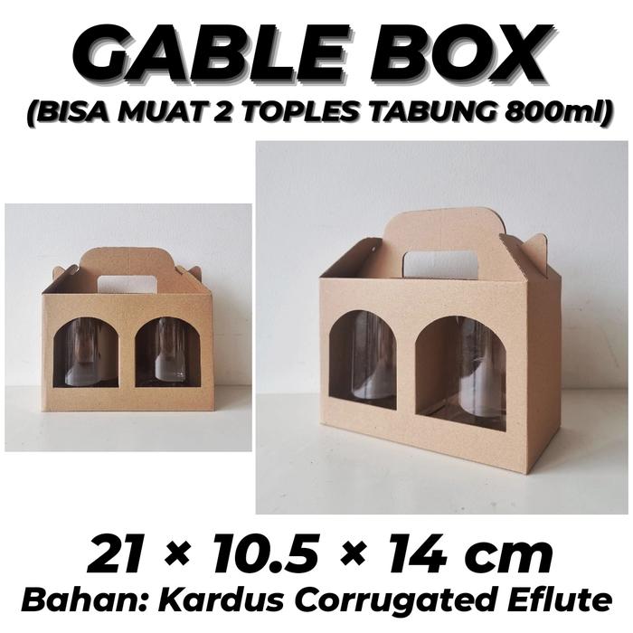 Promo GABLE BOX 21x10.5x14 / BOX ISI 2 TOPLES TABUNG / BOX HAMPERS ...