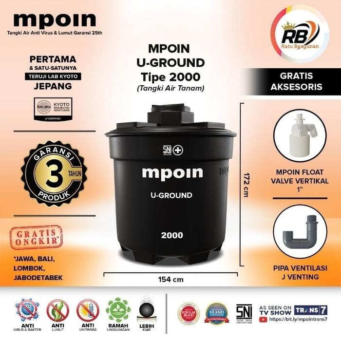 Jual Tandon/Tangki/Toren Air Mpoin Plus U-Ground (Tangki Air Tanam ...