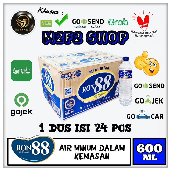 Jual Air Mineral Ron 88 Elite Tanggung Botol Pet - 600 ml Dus (Gosend/Grab) - Jakarta Pusat ...