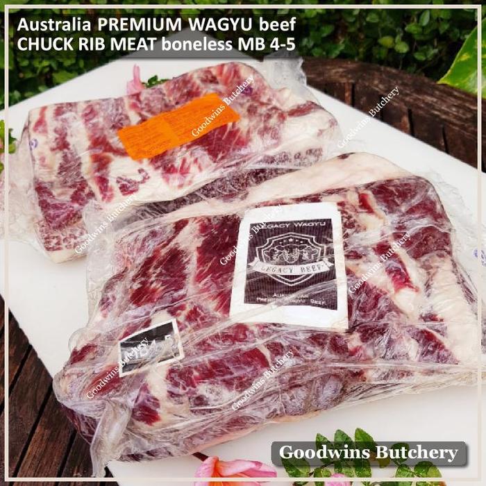 Jual Premium wagyu beef CHUCK RIB MEAT BONELESS Australia Legacy MB4-5 ...