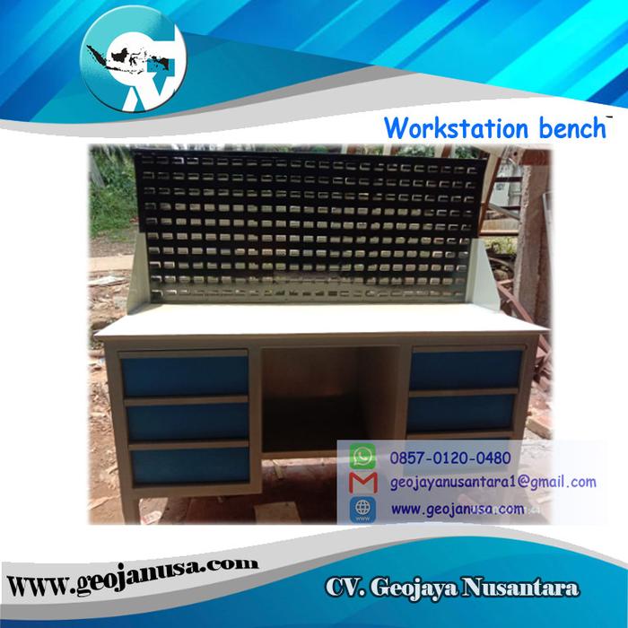 Jual Meja Kerja Besi Workshop Bengkel Steel Workstation Bench eco WB3 ...
