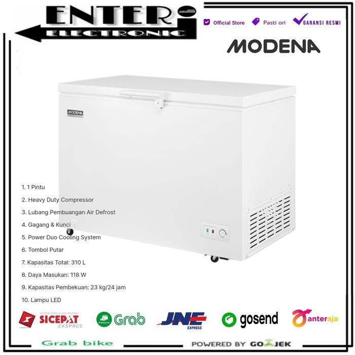 Promo MODENA MD0316 - CHEST FREEZER BOX MODENA 310 LITER MD 0316 W ...