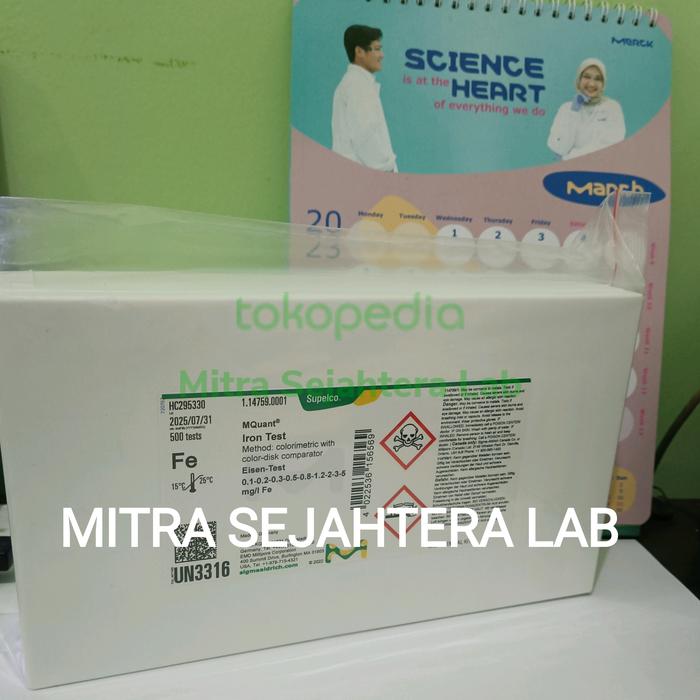 Jual Iron Test Kit Merck 500 Test 114759 / 1.14759.0001 / Uji Besi / Fe ...