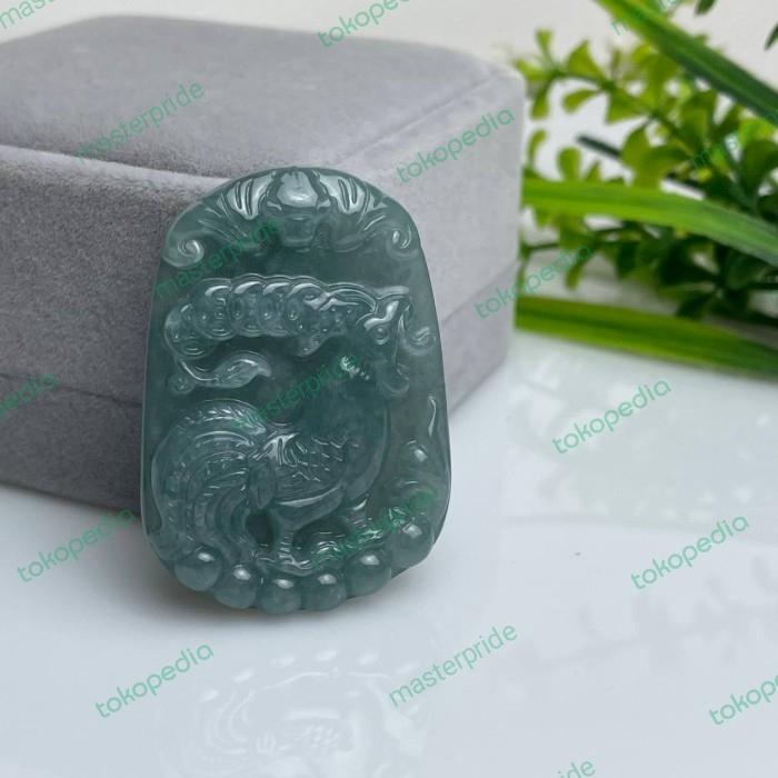 Promo BATU GIOK BURMA ASLI UKIR SHIO AYAM JADE GR A VALIDASI LAB ...