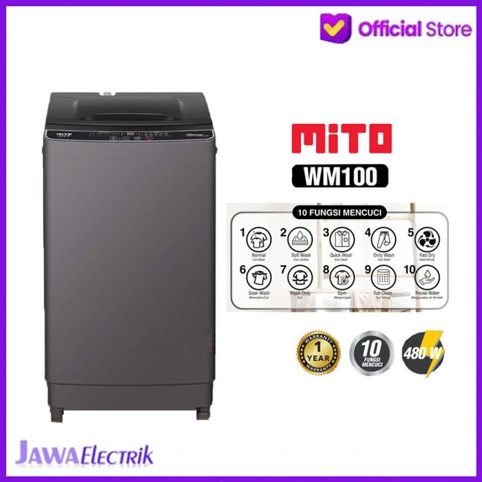 Jual Mito Mesin Cuci 1 Tabung Full Otomatis Wm100 Kapasitas 6 Kg Wm 100 Di Seller Owl Store ...