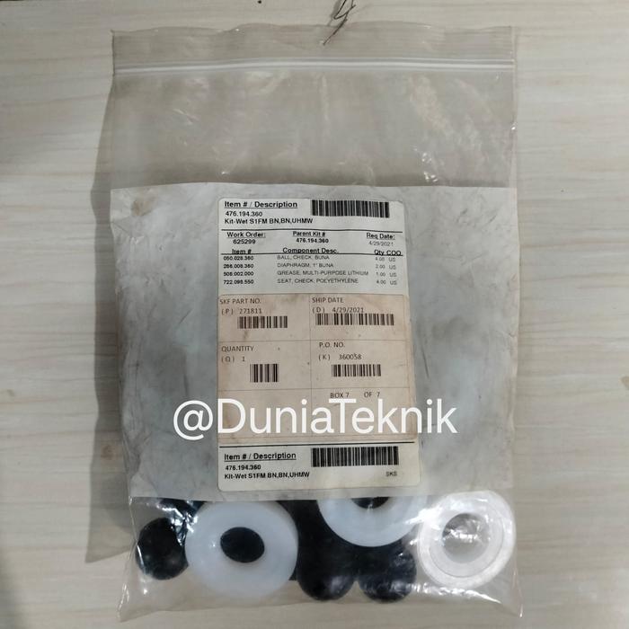 Jual Lincoln 271811 Repair Kit for 85627 Pump 476.194.360 Kit Wet ...