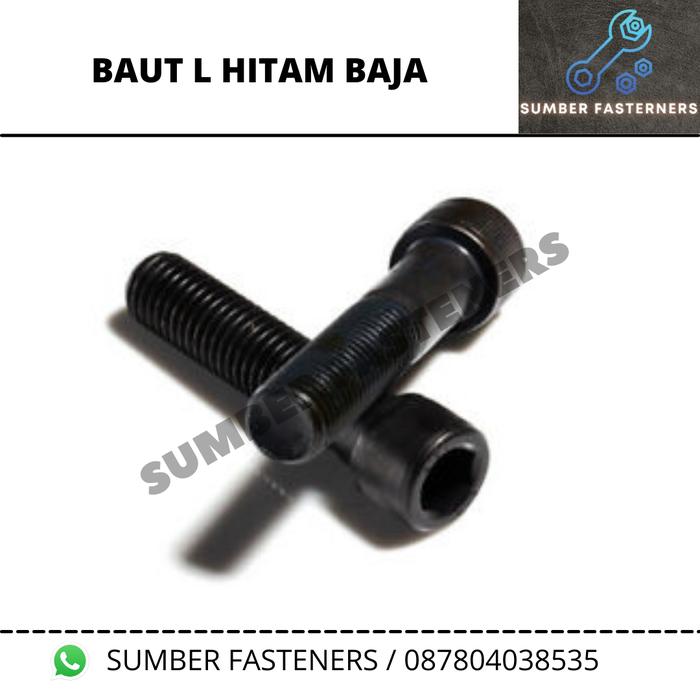 Jual Baut L M12x70mm Baja Hitam Grade 12.9 - Jakarta Utara - sumber fasteners | Tokopedia