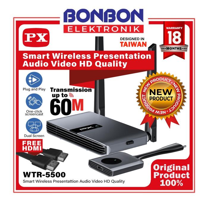 Promo PX WTR-5500 Wireless HDMI Audio Video Transmitter Receiver ...